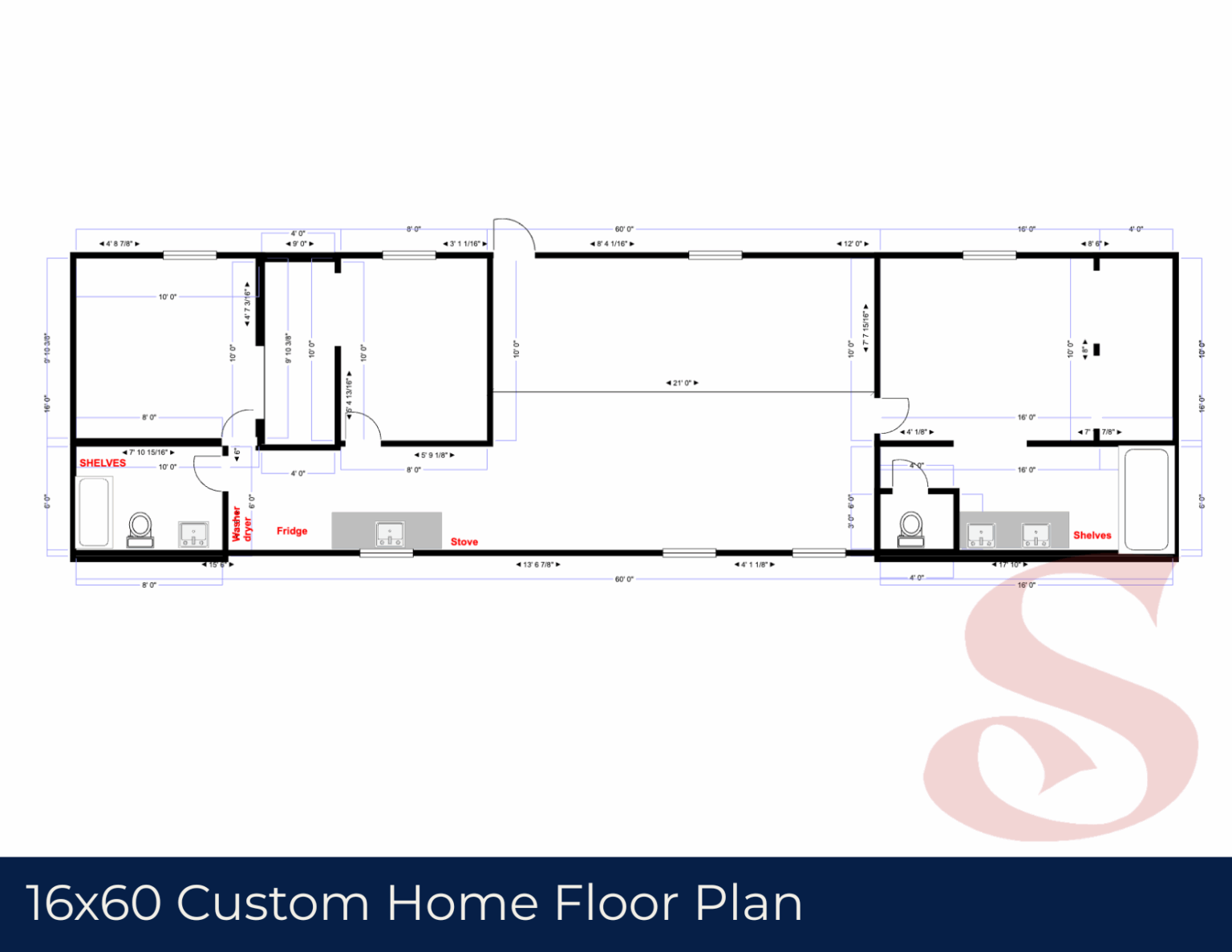 Tiny Homes | 16x60 Custom Tiny Home | Shivers Buildings